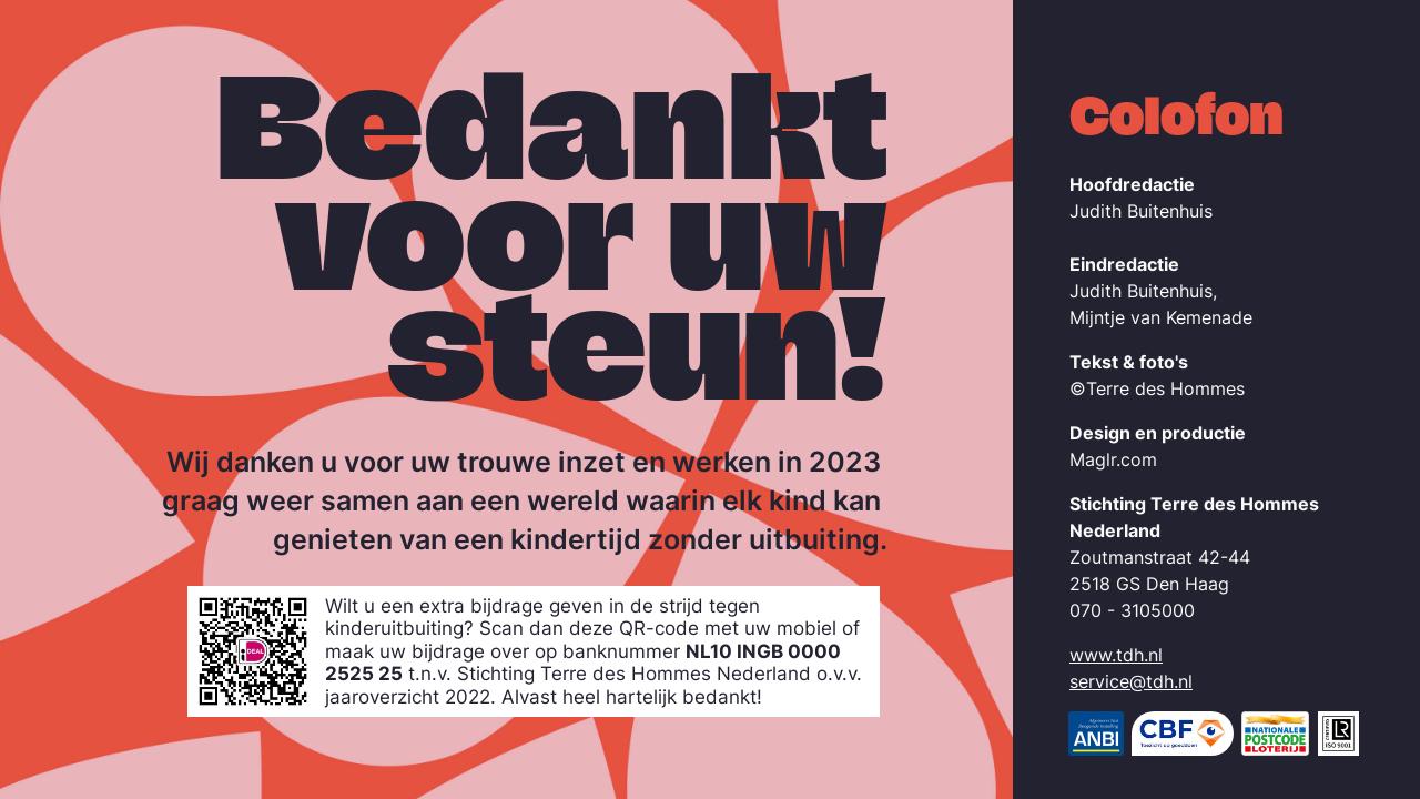 Bedankt voor uw steun! - Jaarverslag 2022