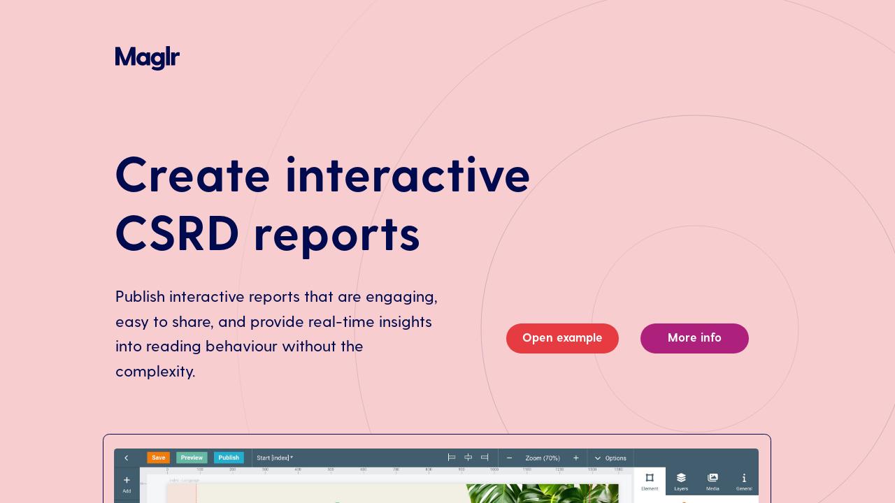 Create visual interactive CSRD reports