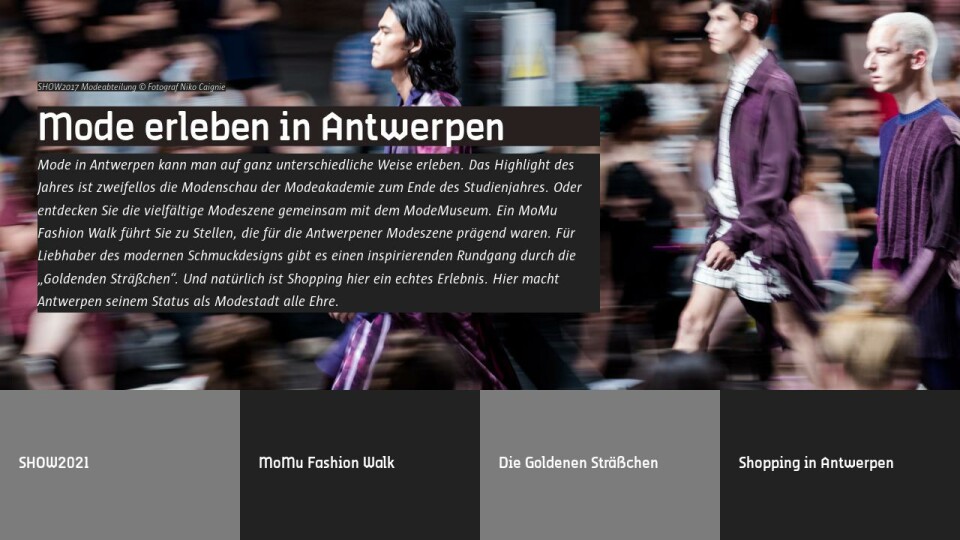 Mode erleben in Antwerpen - Dressed by Antwerp DE