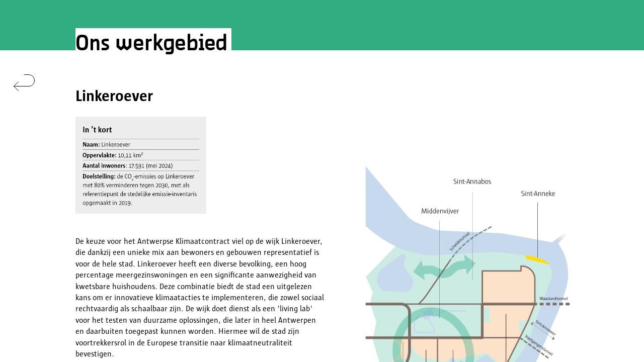 Ons werkgebied Linkeroever - Klimaatneutraal Linkeroever