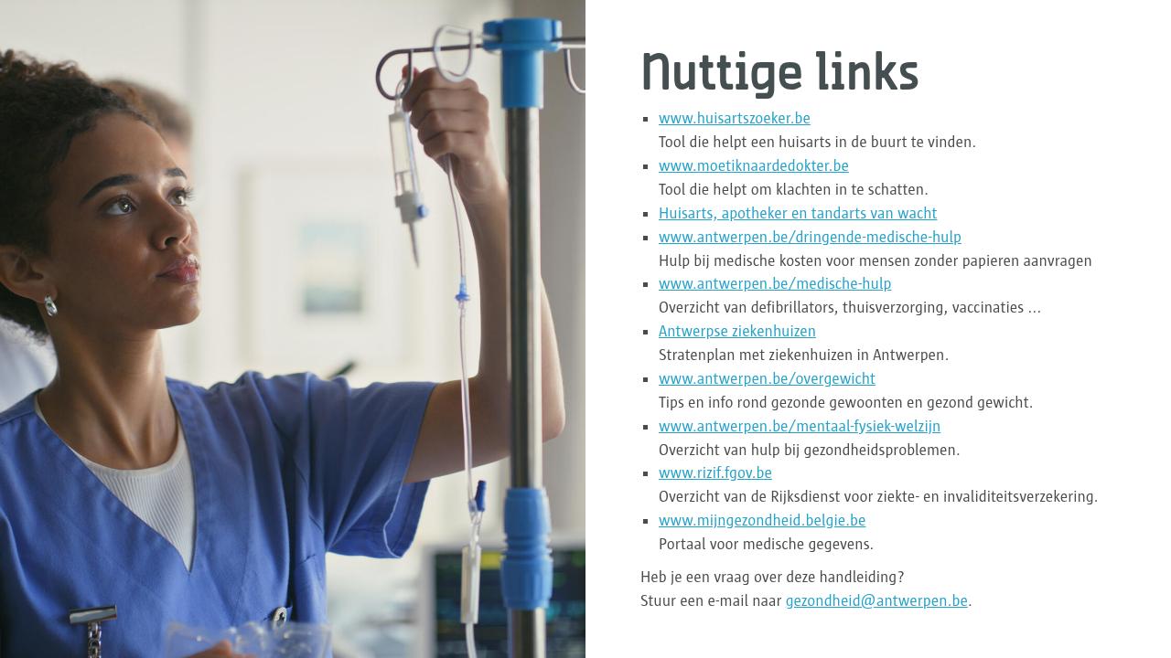 Nuttige links - Gezondheidszorg in Belgie: info voor hulpverleners