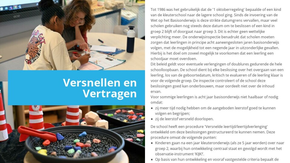 3.8 Versnellen en Vertragen - NBS De Hoogakker Schoolgids