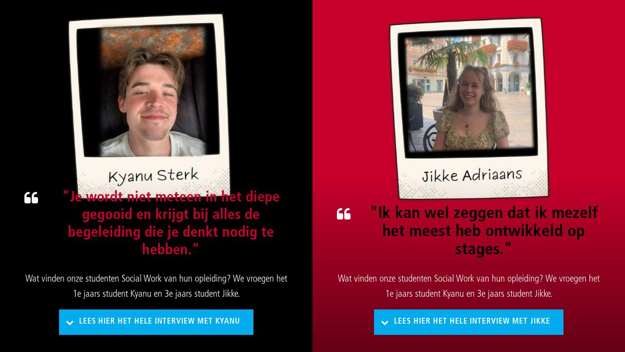 interview met studenten - Welkom bij Social Work Den Bosch