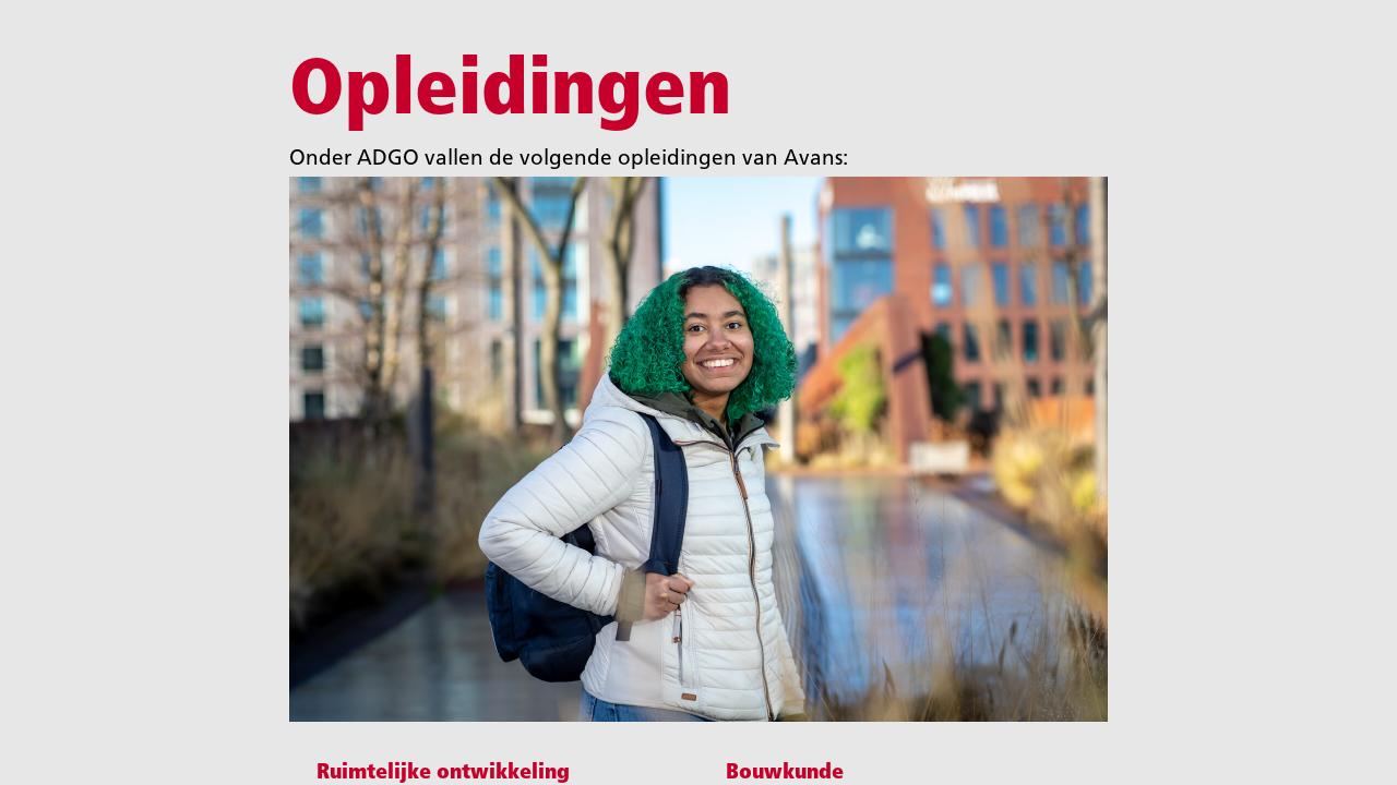 Opleidingen - Medewerkersgids ADGO