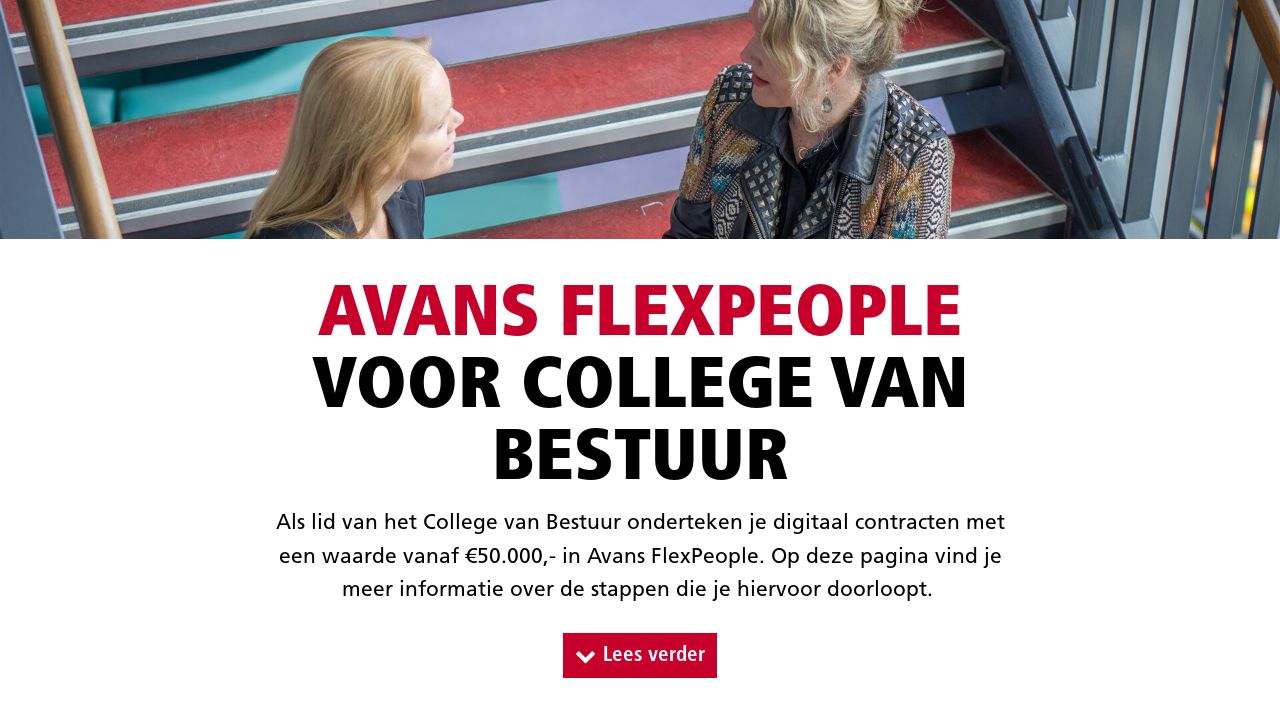 Handleiding voor College van Bestuur - Avans FlexPeople - Intern
