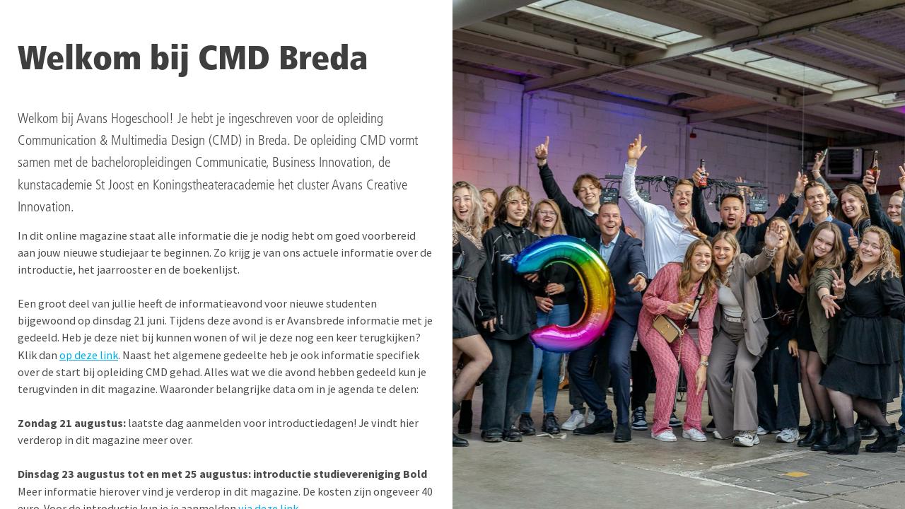 Welkom bij CMD Breda - CMD Breda: jouw start 2022-2023