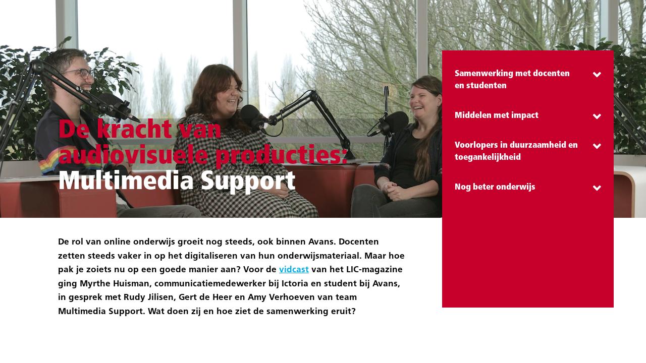 Multimedia Support - Kennis maken bij Avans 3