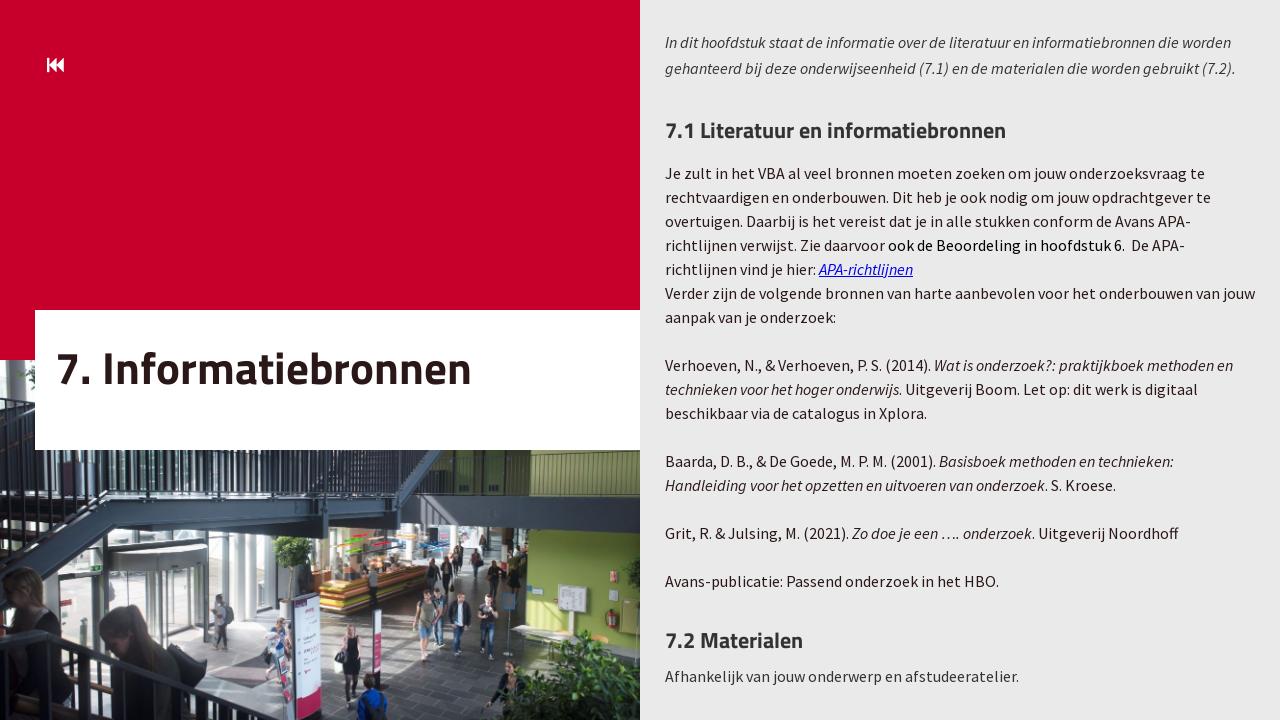 7 Informatiebronnen - Studiehandleiding Afstuderen Duaal AB&I 2024-2025