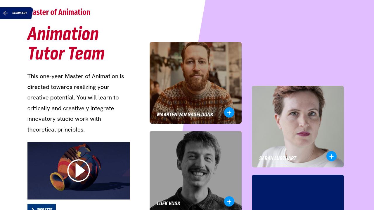 Animation - Avans Masters of Arts Tutor Team