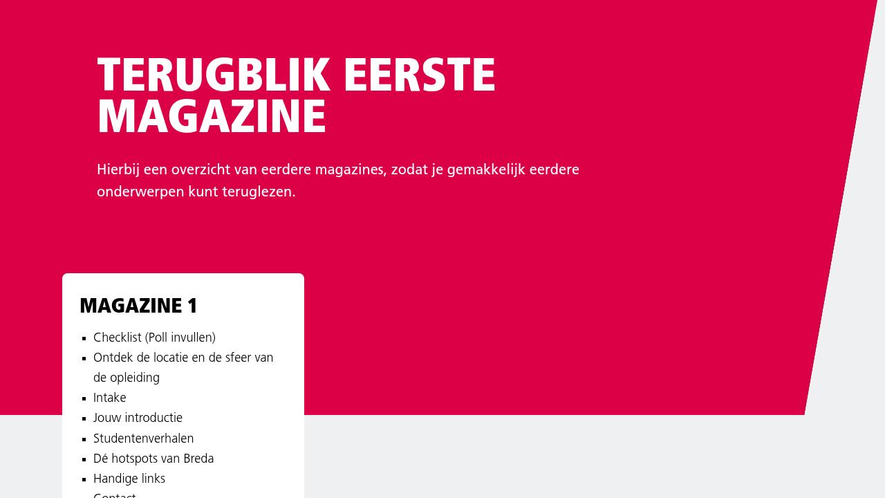 TERUGBLIK EERSTE MAGAZINE - Studeren bij ESSET | MILIEUKUNDE #magazine 2