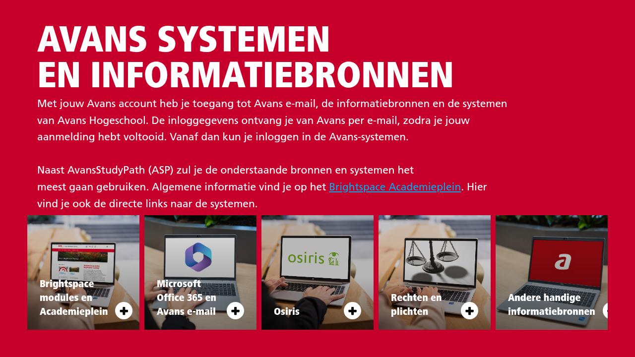 Avans systemen - Start deeltijdopleiding september 2025