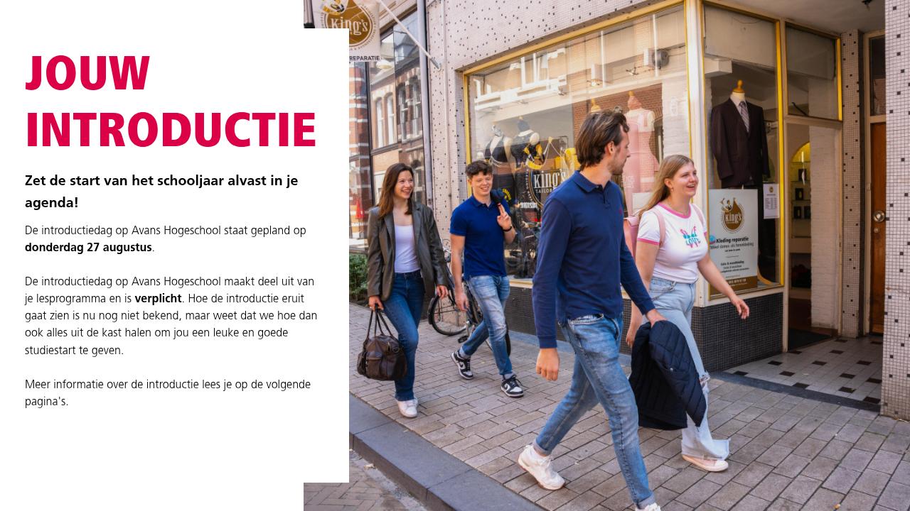 JOUW INTRODUCTIE - STUDEREN BIJ DE OPLEIDING CHEMIE IN BREDA