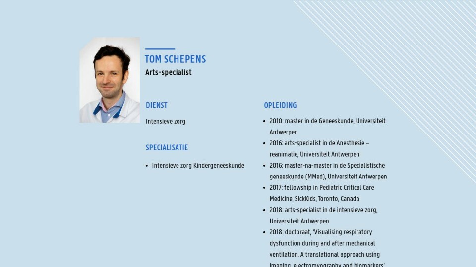 Tom Schepens - Nieuwe-artsen stafleden, juli – december 2022