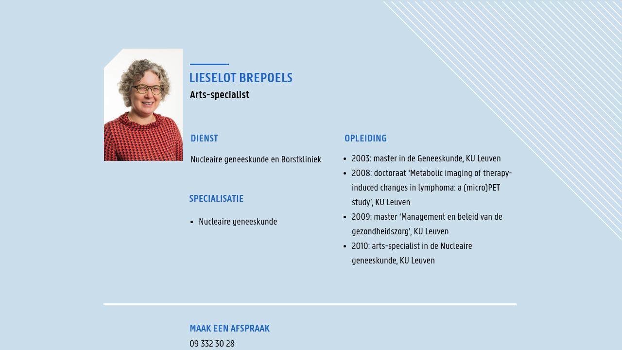 Lieselot Brepoels - Nieuwe-artsen stafleden, juli – december 2024