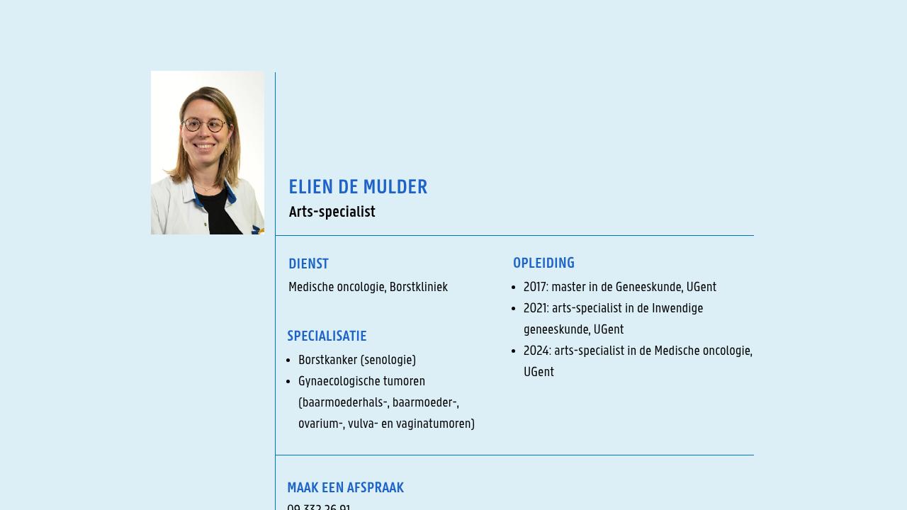 Elien De Mulder - Nieuwe-artsen stafleden, januari – juni 2025