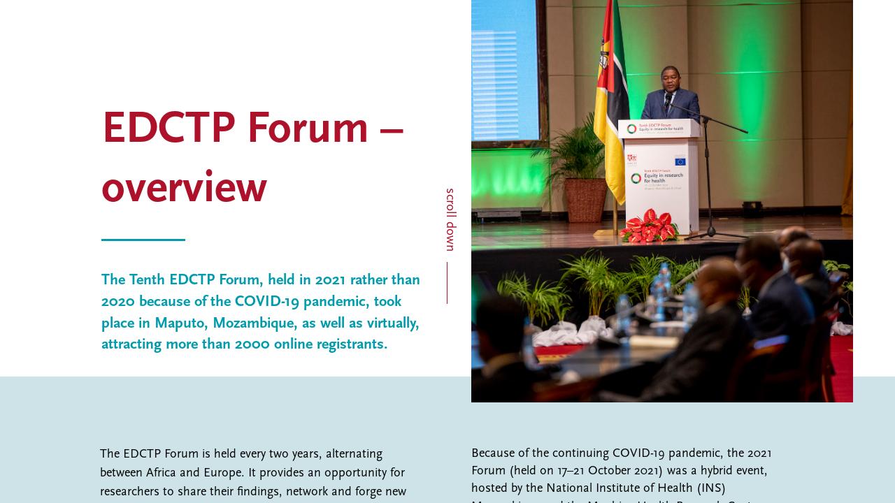 EDCTP Forum overview - EDCTP Annual Report 2021