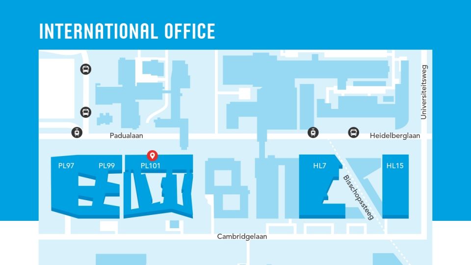Interactive map HU University of Applied Sciences Utrecht