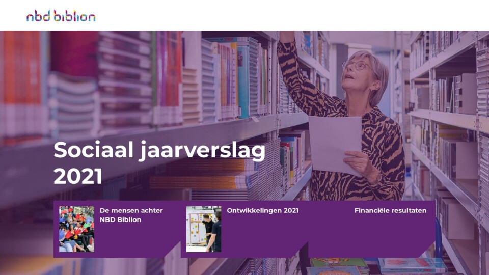 Cover - NBD Biblion Sociaal jaarverslag 2021