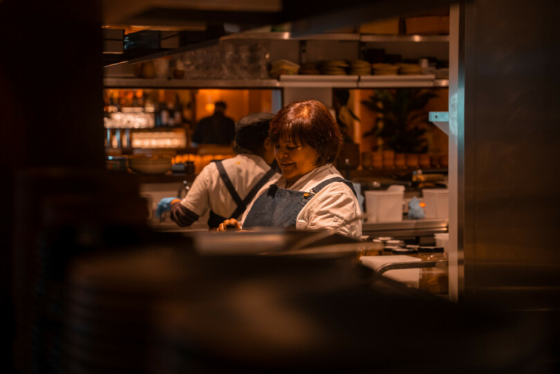 This London restaurant enjoys a robust staff