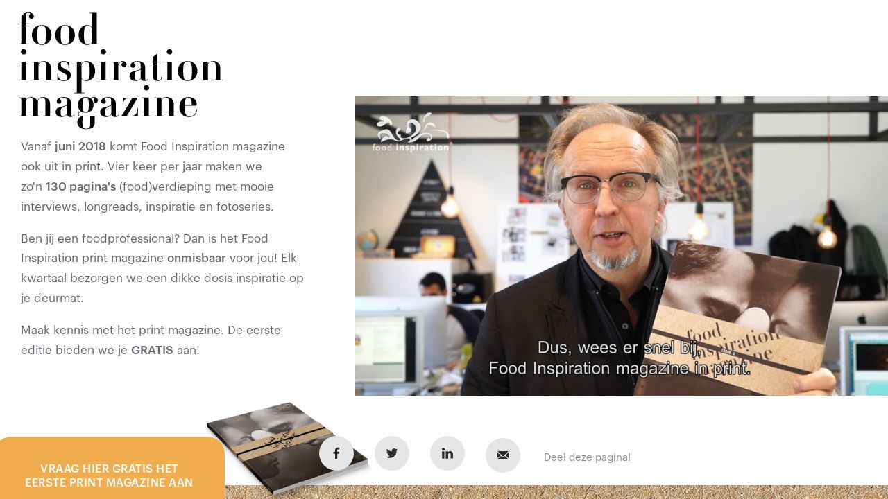 Food inspiration print magazine