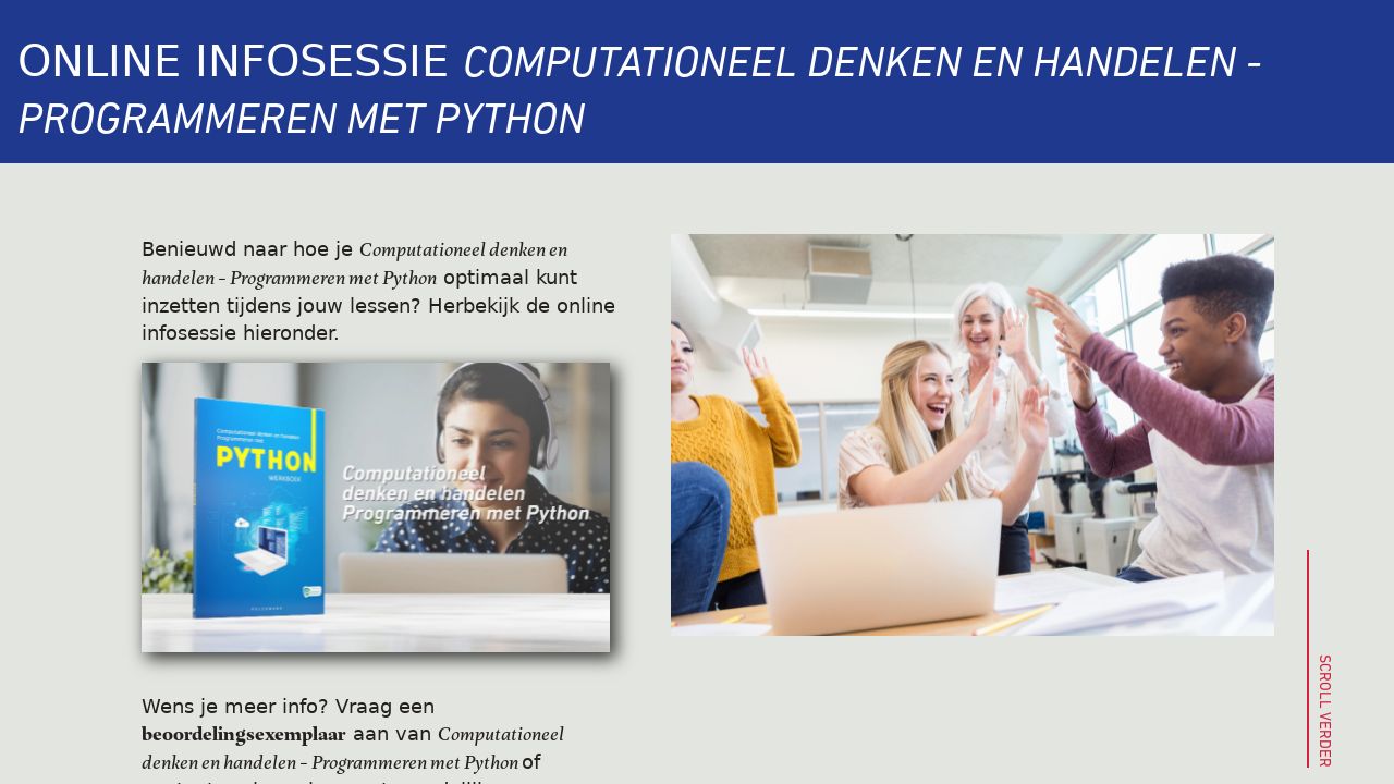 Infosessies en Contact - Programmeren met Python 2022