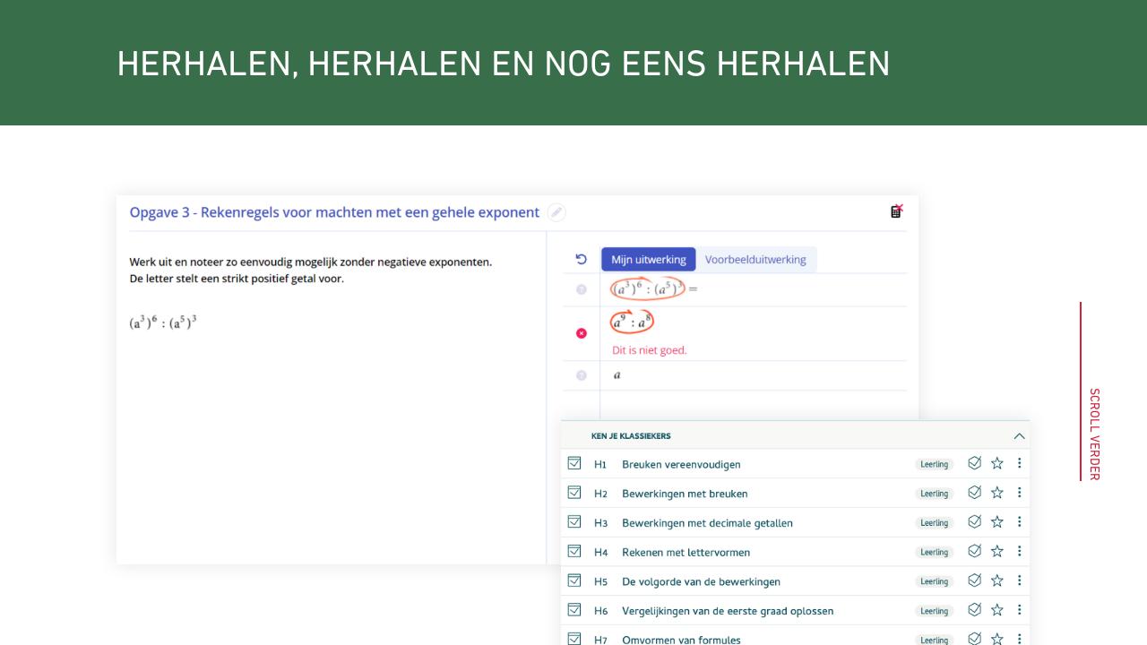 Herhalen herhalen en nog eens herhalen - Matrix Wiskunde Dubbele Finaliteit