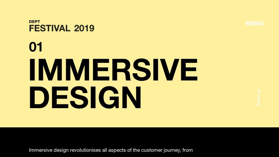 Immersive design - DEPT Festival 2019