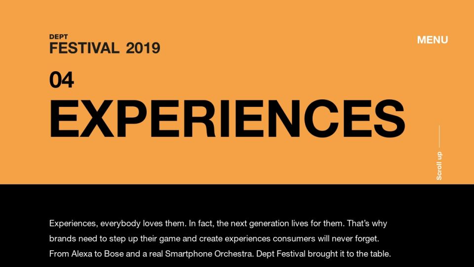 Experiences - DEPT Festival 2019