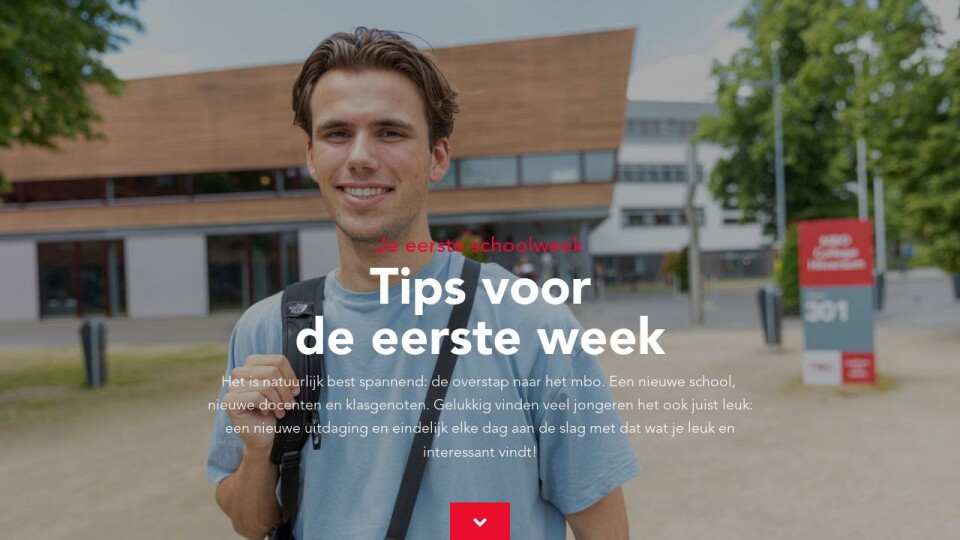 Tips voor de eerste week - Welkom bij MBO college Hilversum