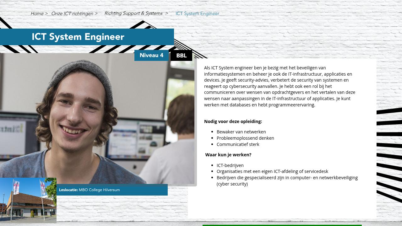 Beheer - ICT System engineer - Sectorfolder ICT