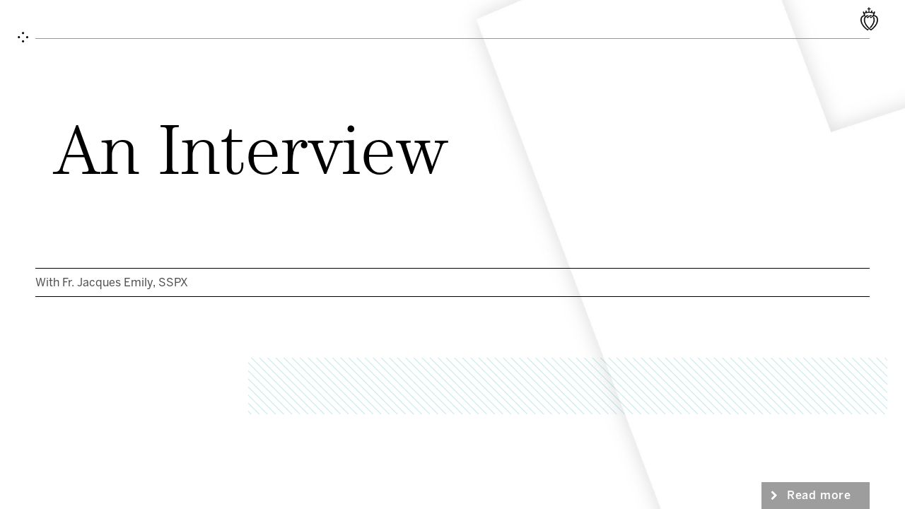 An Interview with Fr. Jacques Emily, SSPX - Angelus Online - September ...