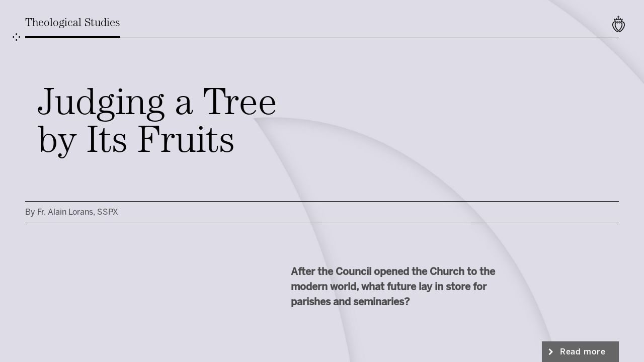 Judging a Tree by Its Fruits - Angelus Online - September/October 2021