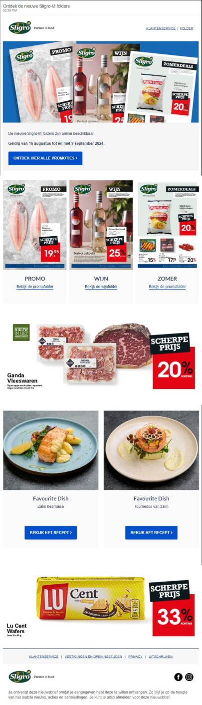 Digitale kanalen Sligro België - BE 2026: Samenwerkingsmogelijkheden