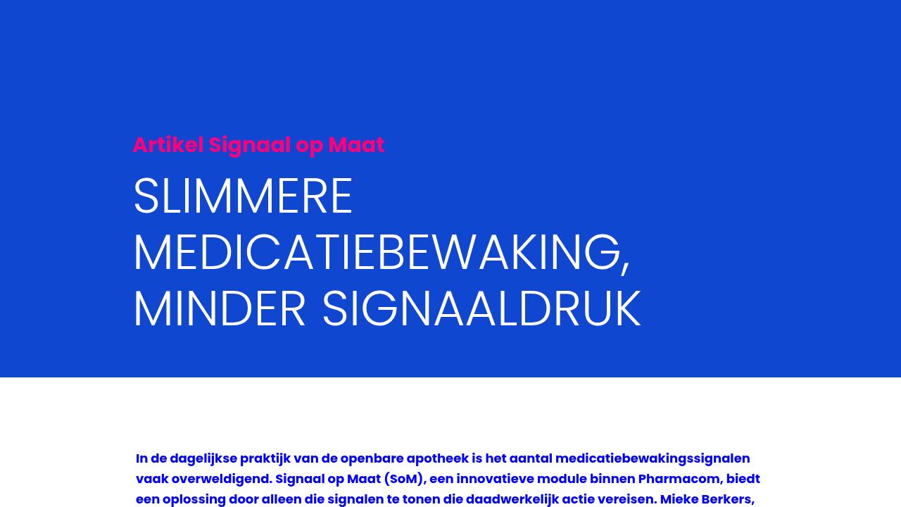 Artikel Signaal op Maat - Signaal op Maat