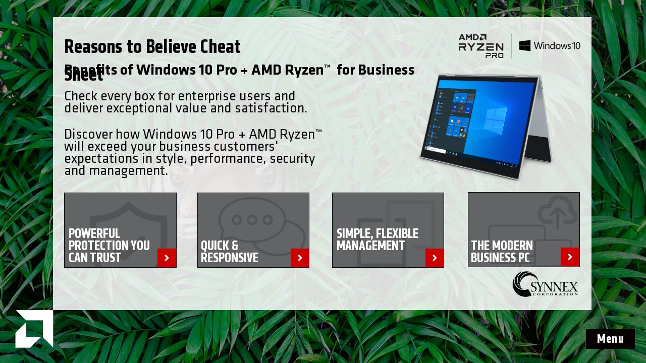 Cheat Sheet - AMD and Microsoft