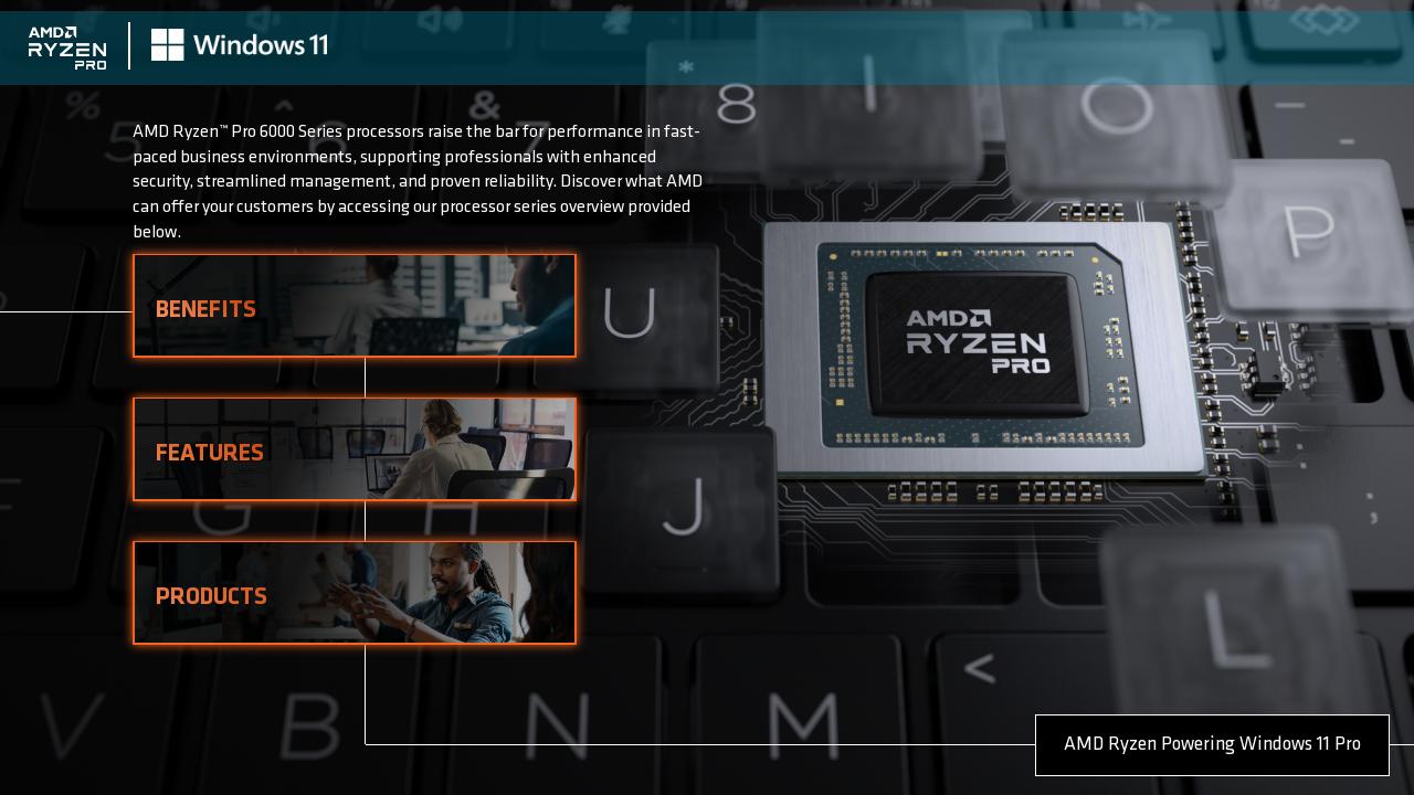 AMD Ryzen Pro Processors - AMD / Windows 11 - Strong Together