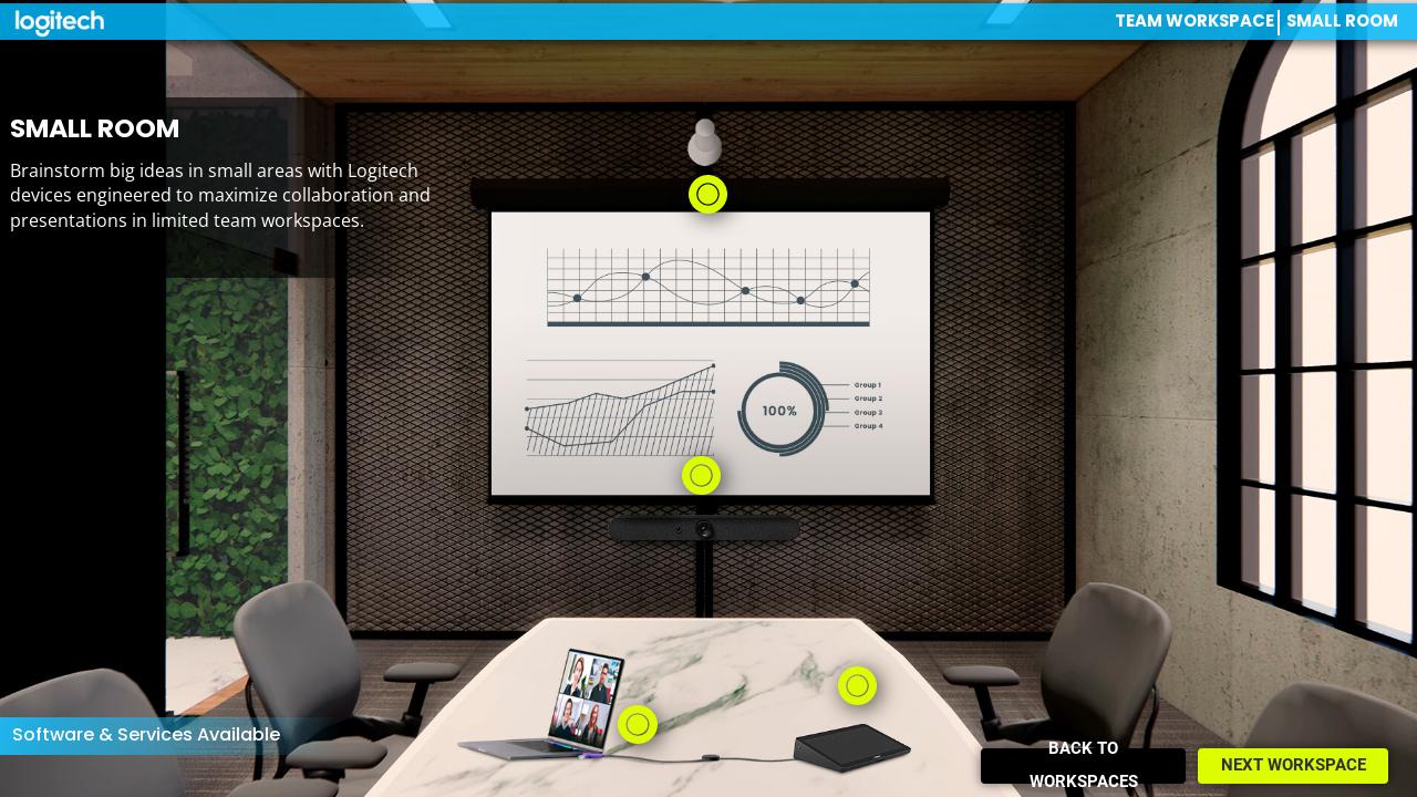 Team Workspace - Small Room - Logitech Workspace Solutions Guide