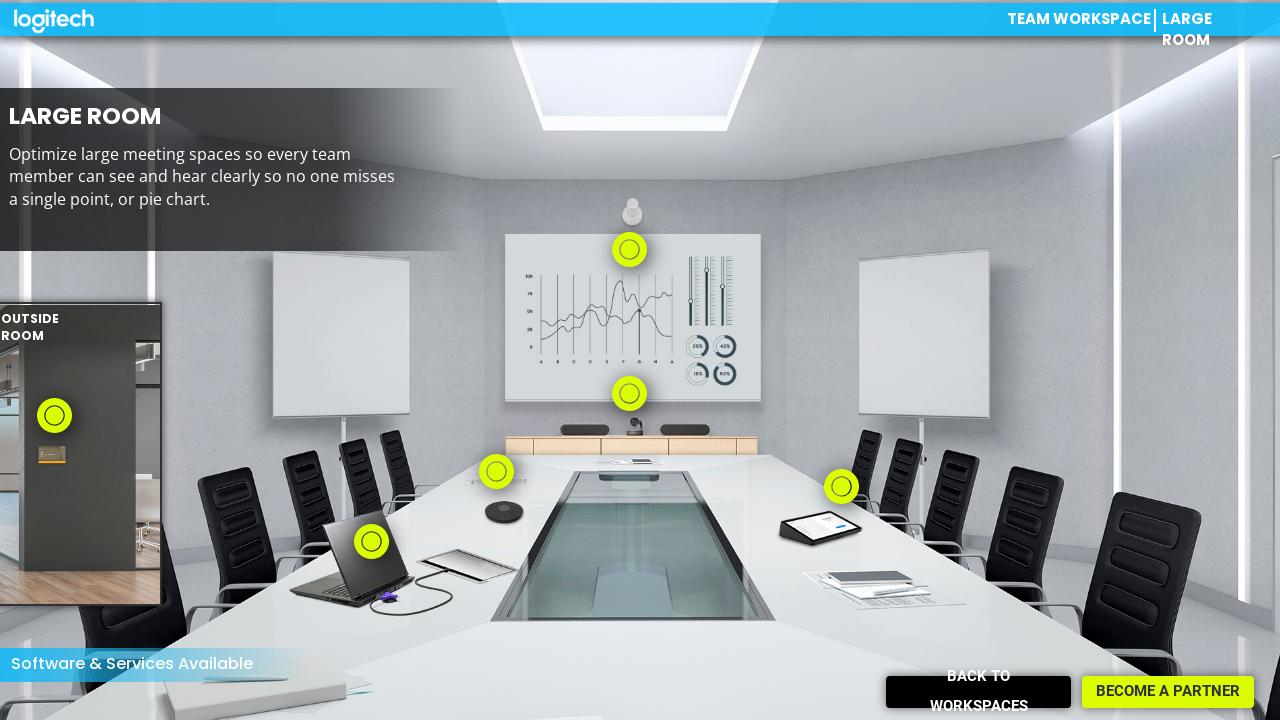 Team Workspace - Large Room - Logitech Workspace Solutions Guide