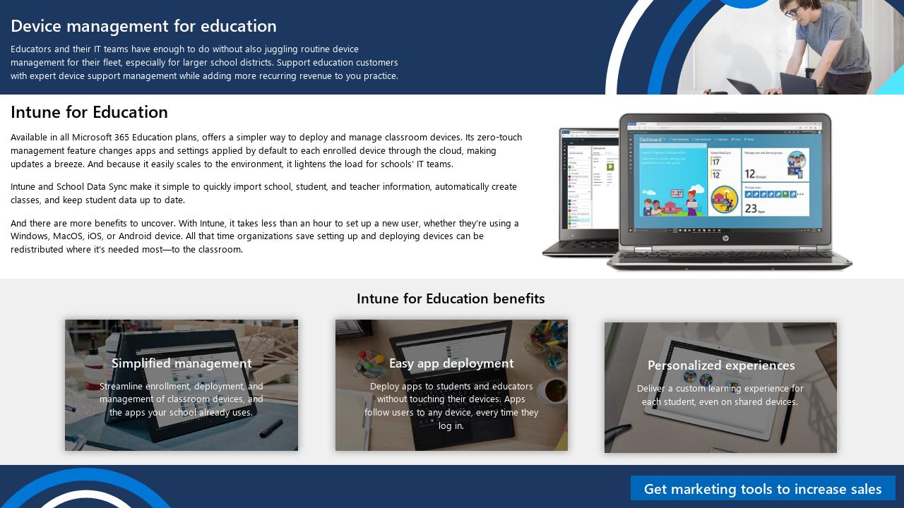Setup and Management Tools - Microsoft Education Partner Marketing Guide