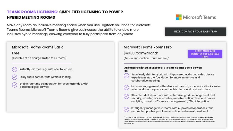 Teams Rooms Licensing Logitech Microsoft Teams Rooms Solution Guide