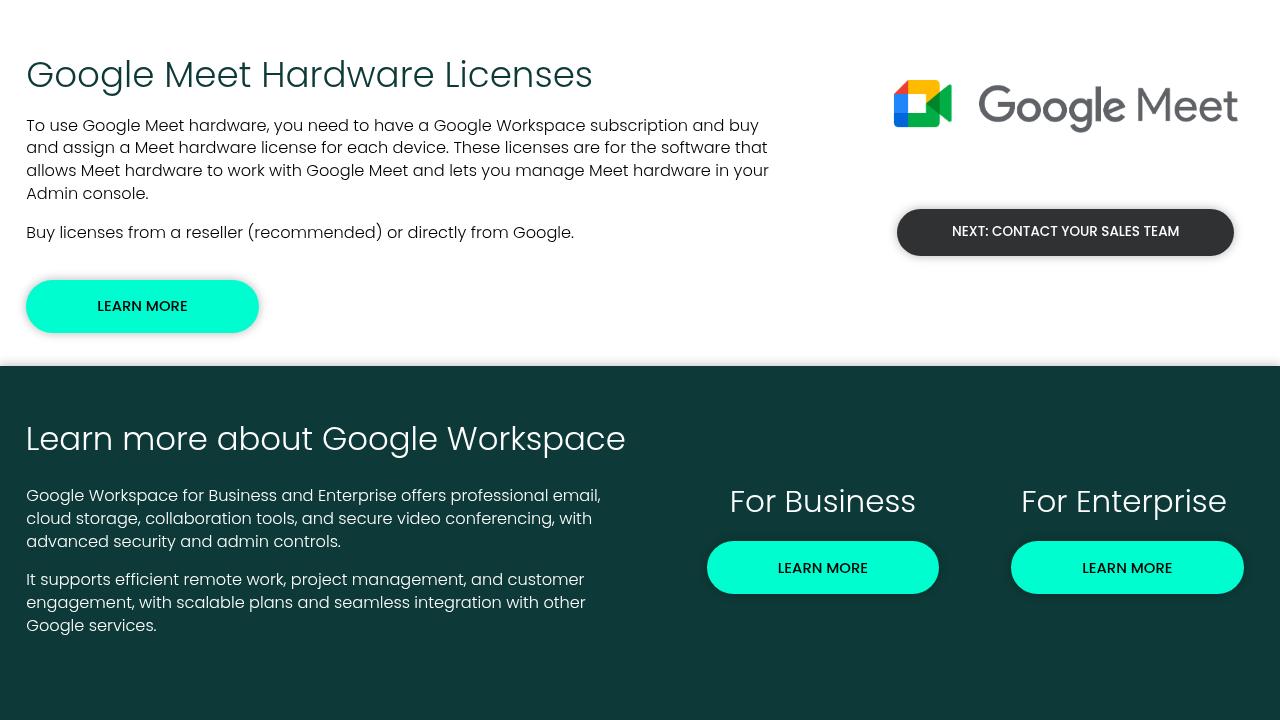 Google Meet Hardware Licenses - Logitech Solutions for Google Meet