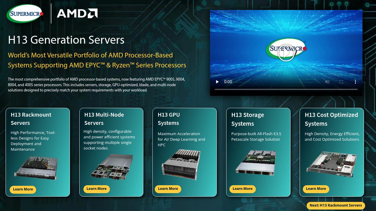 H13 Product Overviews - Supermicro H14 & H13 Servers