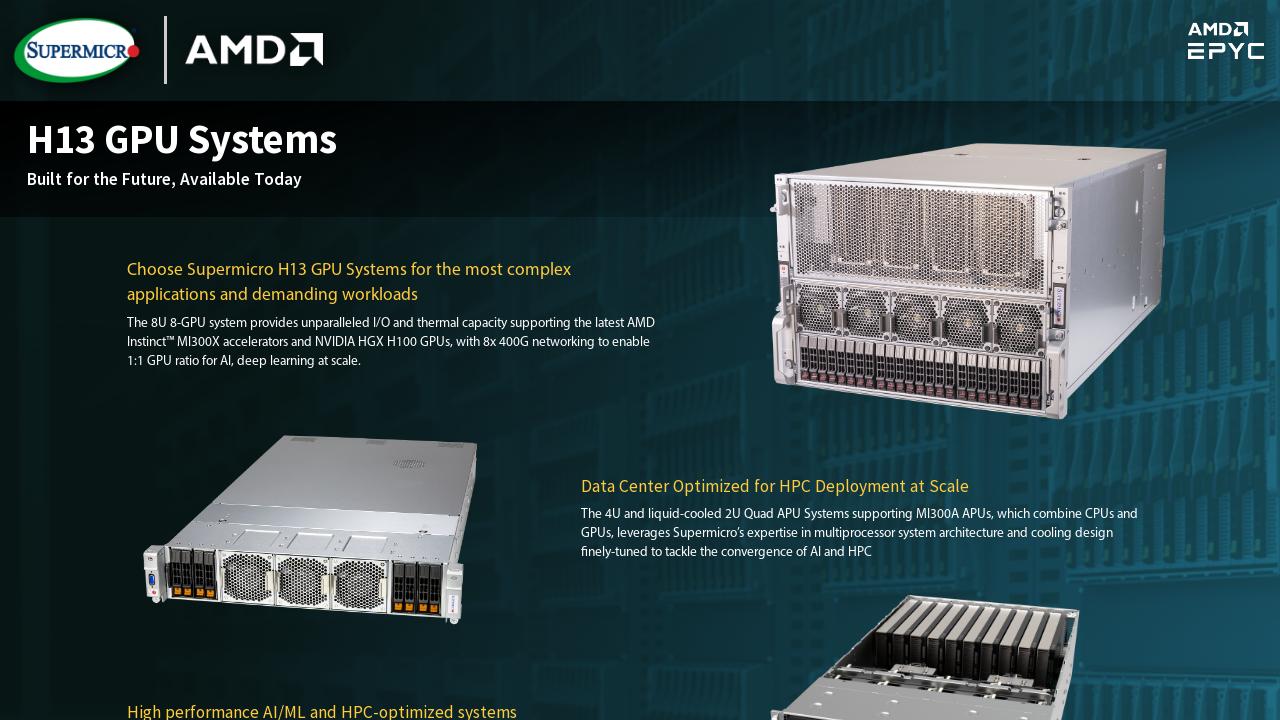 H13 GPU Systems - Supermicro H14 & H13 Servers