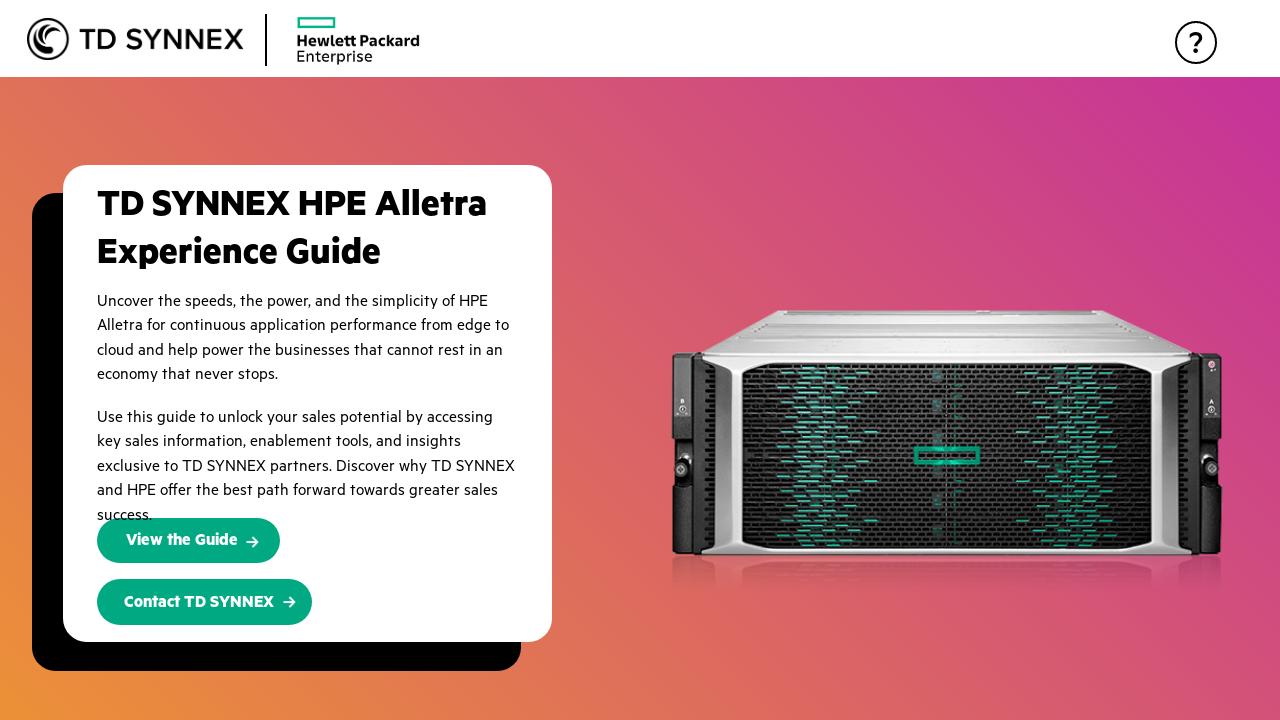 Introduction - TD SYNNEX HPE Storage Guide