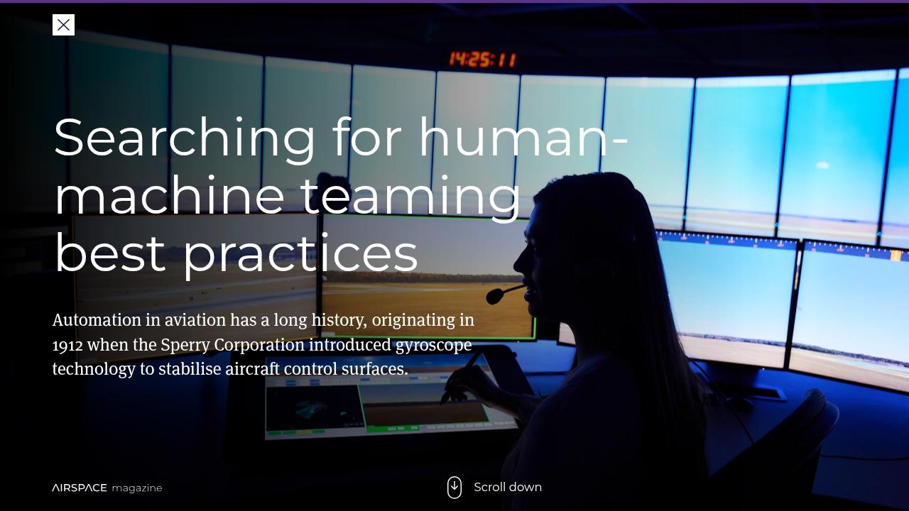 Searching for human-machine teaming best practices - CANSO Airspace ...