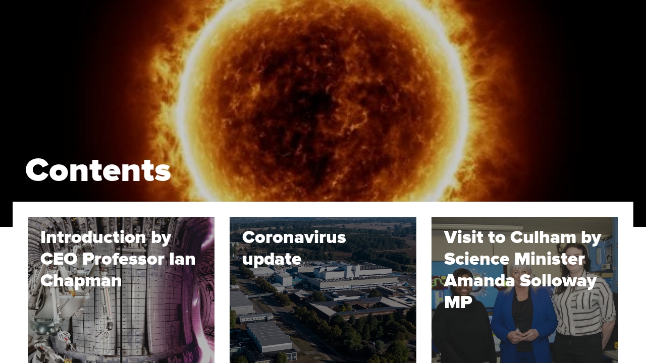 Contents - UKAEA Fusion September 2020 Newsletter