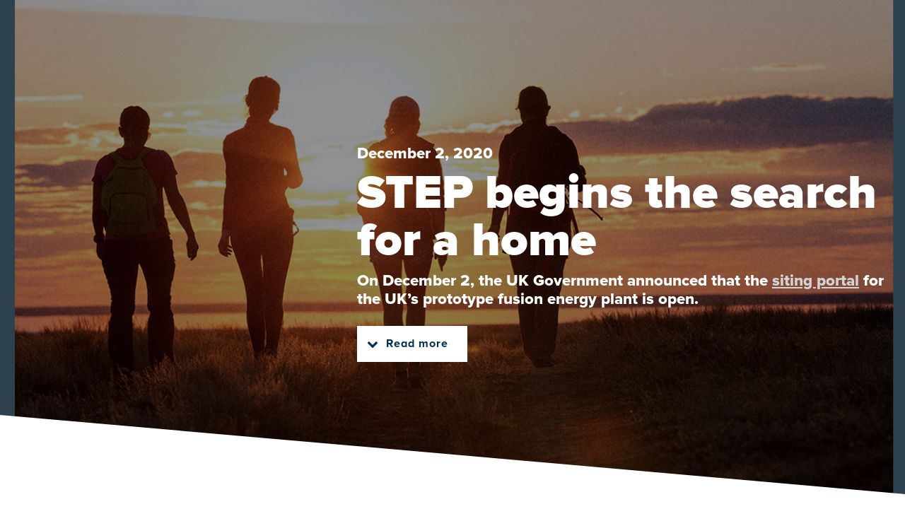 STEP begins the search for a home - UKAEA Fusion December 2020 Newsletter