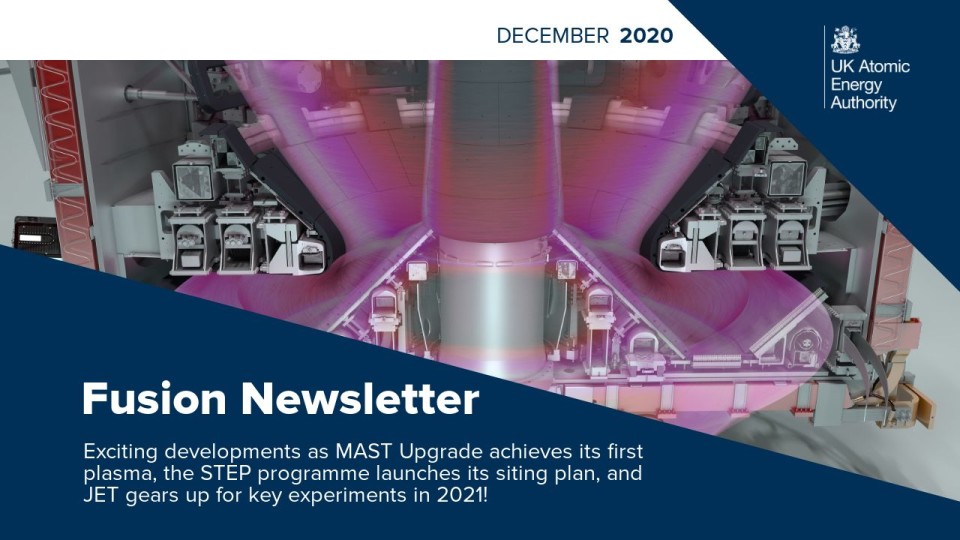 UKAEA Fusion Newsletter - UKAEA Fusion December 2020 Newsletter