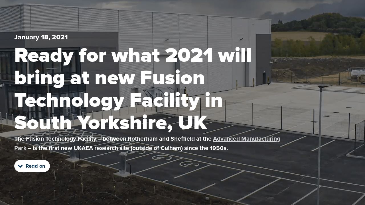 Ready for what 2021 will bring at new Fusion Technology Facility in ...