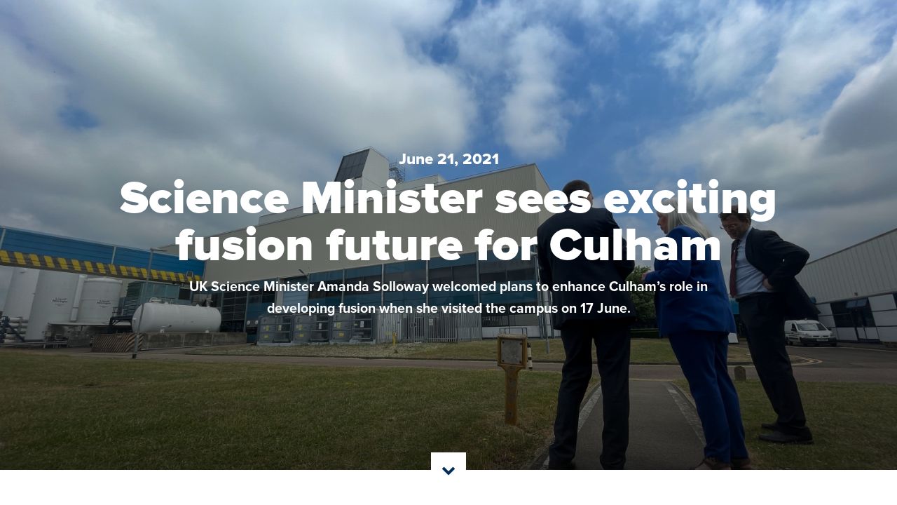 Science Minister sees exciting fusion future for Culham - UKAEA Fusion ...